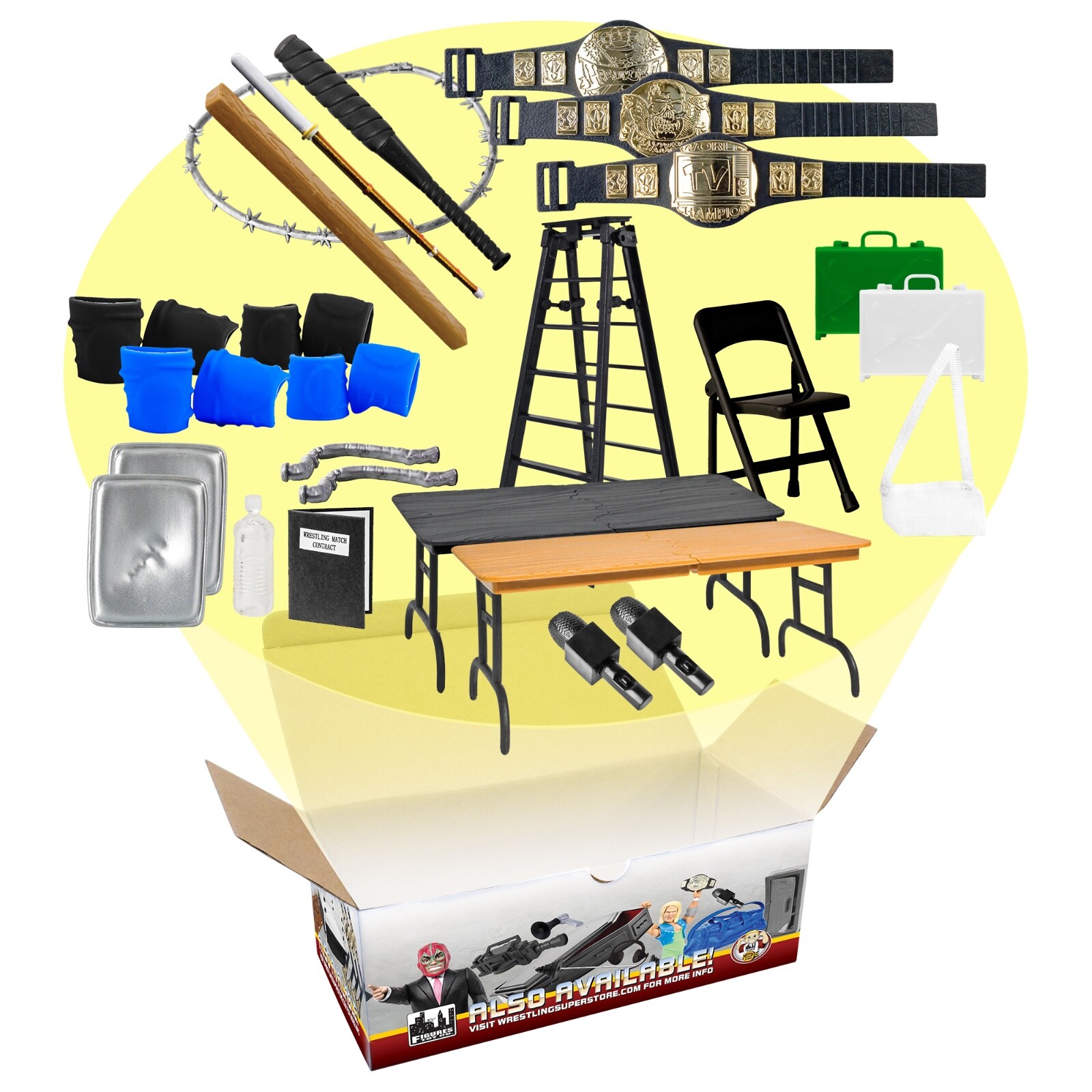 30 Piece MASSIVE Wrestling Figure Accessory Pack for WWE & AEW ...