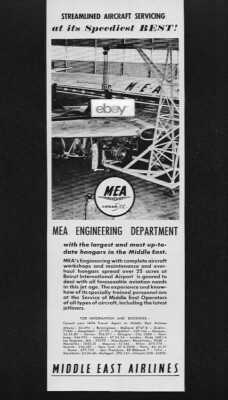 MEA MIDDLE EAST AIRLINES 1963 COMET 4C ENGINEERING DEPARTMENT BEIRUT ...