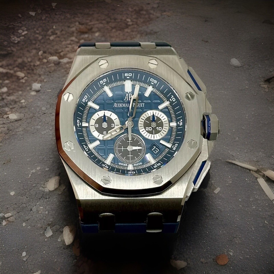 Audemars Piguet Royal Oak Offshore Blue Men's Watch - 26480TI.OO.A027CA ...