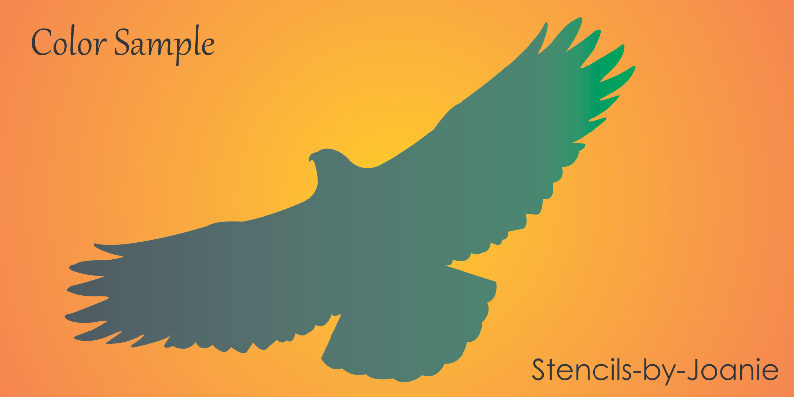 Stencil 16" Flying Eagle Hawk Bird Rustic Mountain Soar Sky Lodge Cabin ...