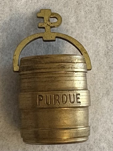 Purdue Football Brass Bucket w/ P handle 3” Long, very good ...