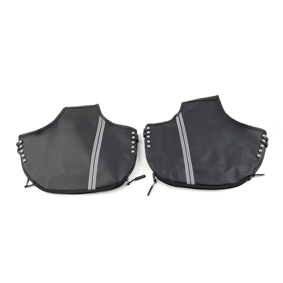 1 Pair Black Soft Lowers Chaps Leg Warmer Bag For Harley Touring Road ...