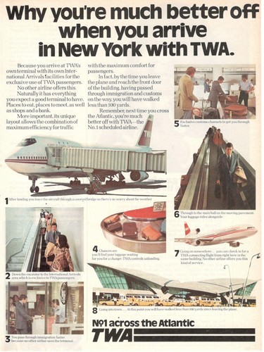 Twa Airlines America 1977 Advertisement 1 Page No. 1 Across The ...