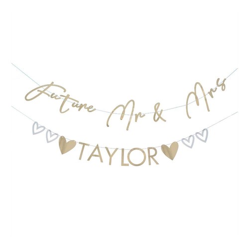 NEW Ginger Ray Engagement Custom Mr & Mrs Bunting By Spotlight ...