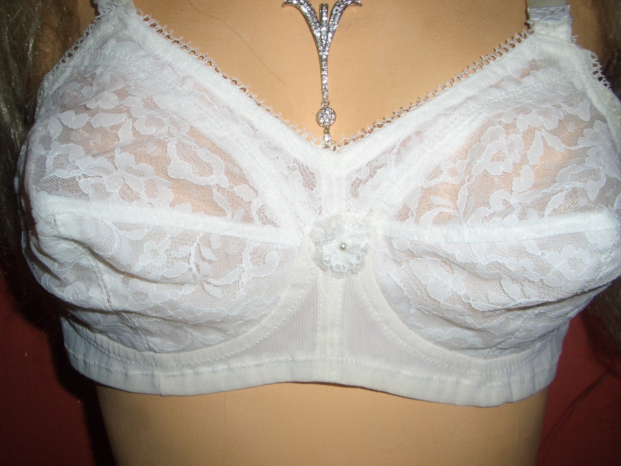 Rar Vintage Triumph Allya Pin Up Bh Büstenhalter Gr 80 B Weiß H966