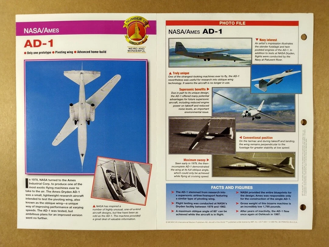 Ames Nasa Oblique Wing Aircraft