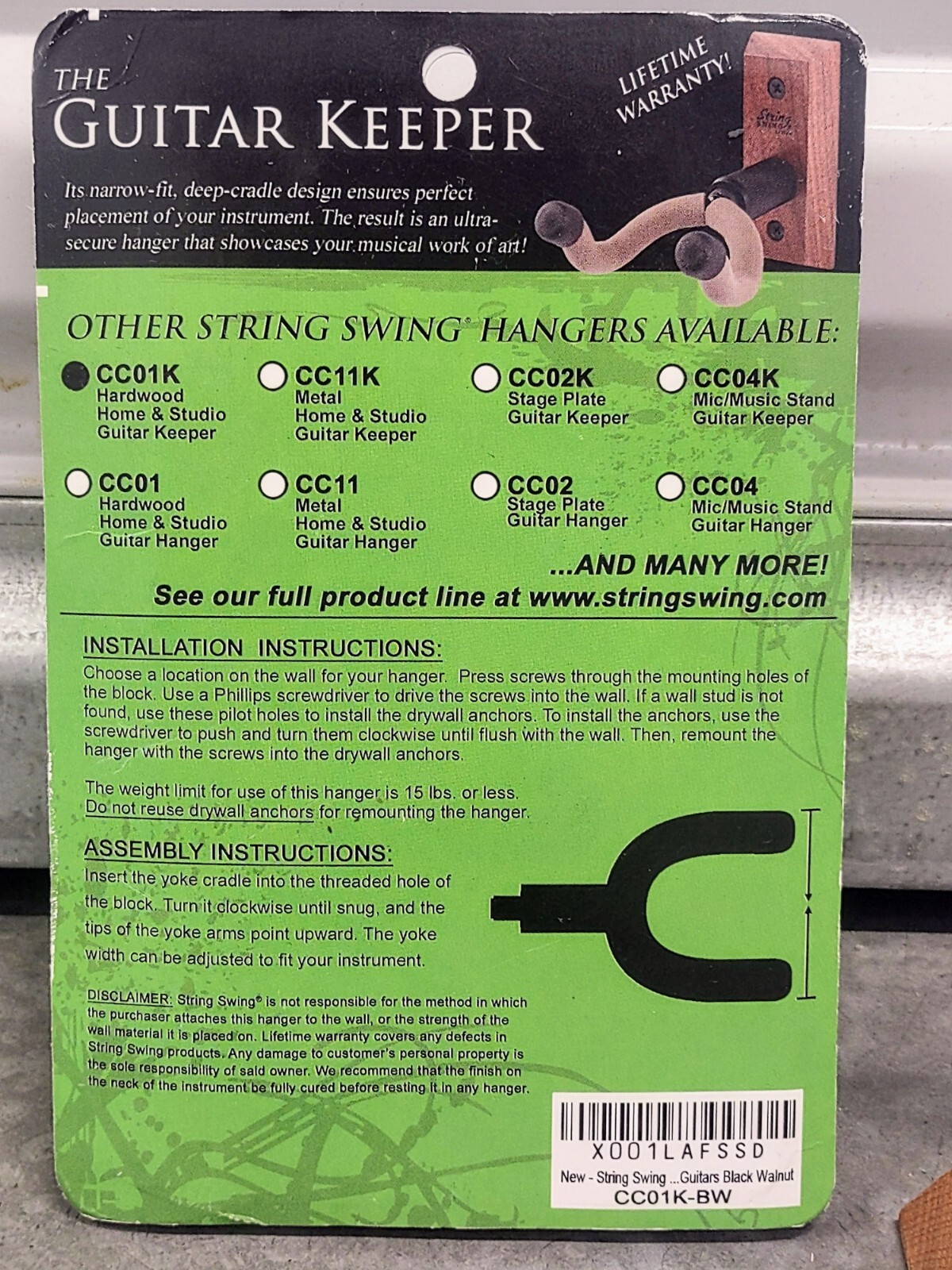 Guitar Storage Keeper String Swing NEW CC01k Wood Home Studio Music Instrument | eBay