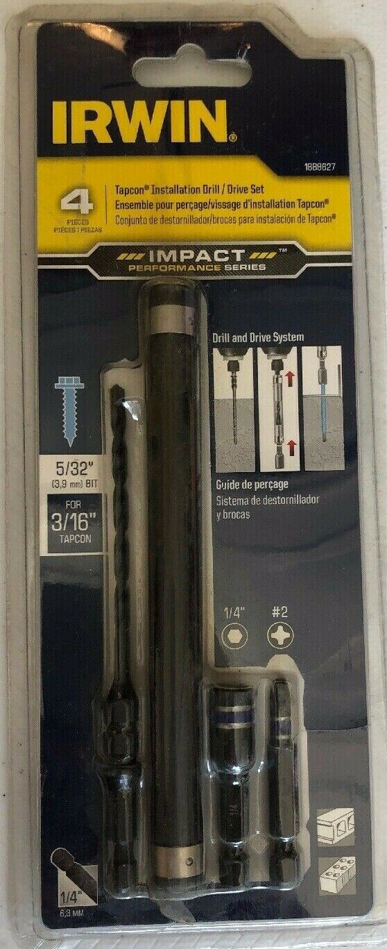 IRWIN 1888627 Impact Tapcon Installation Drill & Drive Set for sale ...