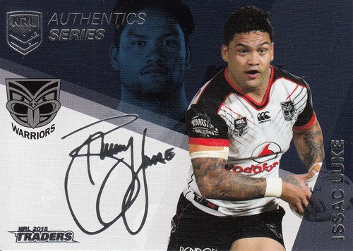 2018 NRL TRADERS NAVY SIGNATURE SERIES - ASN15 ISSAC LUKE WARRIORS ...