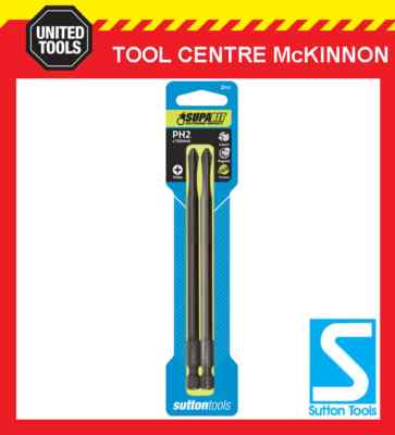 2 x SUTTON IMPACT PHILLIPS HEAD PH2 x 150mm POWER INSERT BITS FOR ...