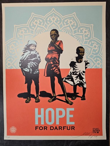 Shepard Fairey Hope For Darfur Signed #d Screen Print Poster 2008 Obey ...