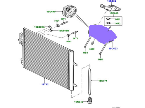 LAND ROVER A/C COMPRESSOR RANGE ROVER EVOQUE DISCOVERY SPORT 2.0L BEHR ...