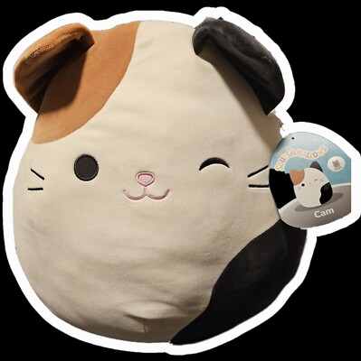 Squishmallow Cameron Cam The Calico Cat 16” - 1 Open Eye WINK Plush ...