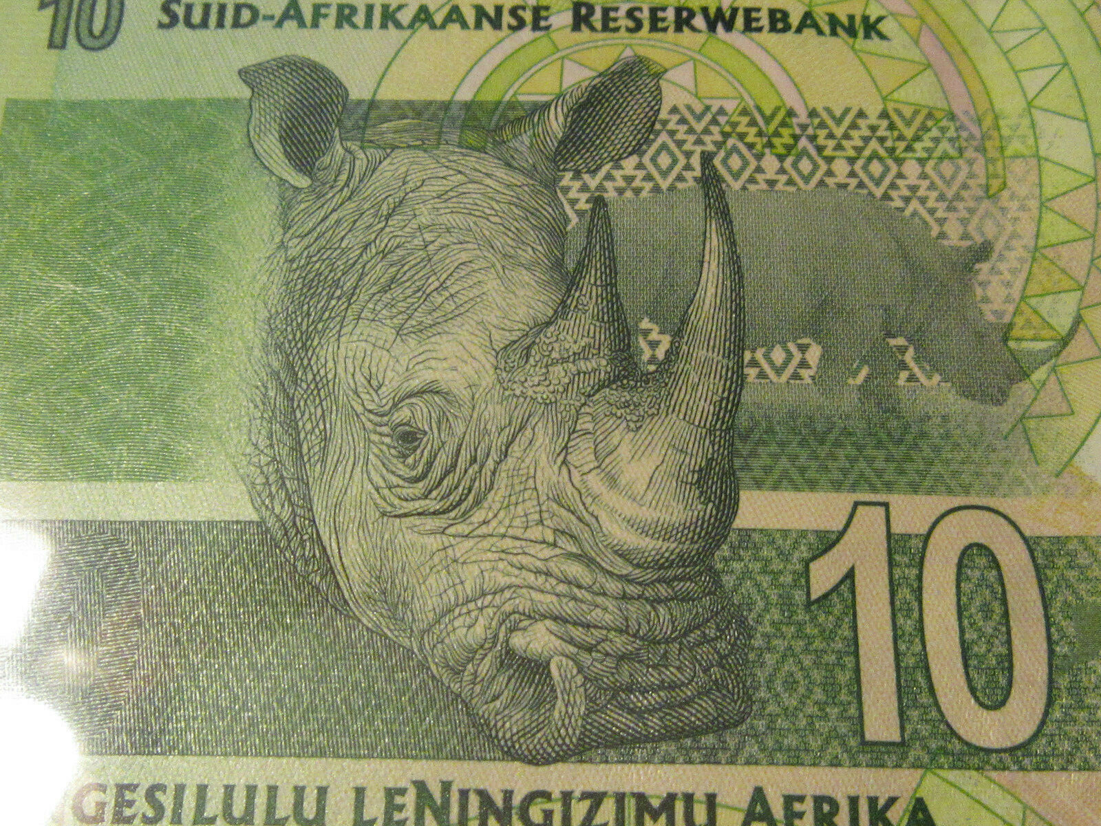South Africa paper money Nelson MANDELA RHINO banknote folio Neat ...