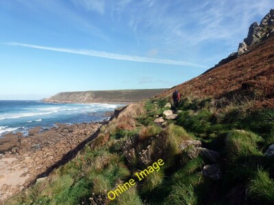 Photo 6x4 On the South West Coastal Path by Whitesand Bay Carn Towan ...