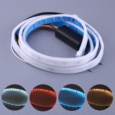 Au 1Pcs RGB Car Rear Trunk Strip Light Tailgate Brake Drive Turn Signal ...
