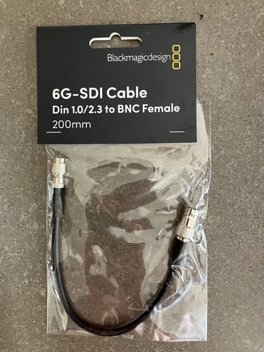 Blackmagic design 6G-SDI cable Din1.0/2.3 to BNC Female 200mm | eBay
