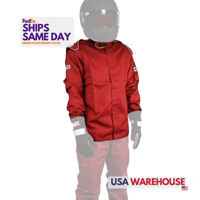 Rjs Safety 200430406, One Red Fire Retardant Fabric Jacket Red X-Large ...