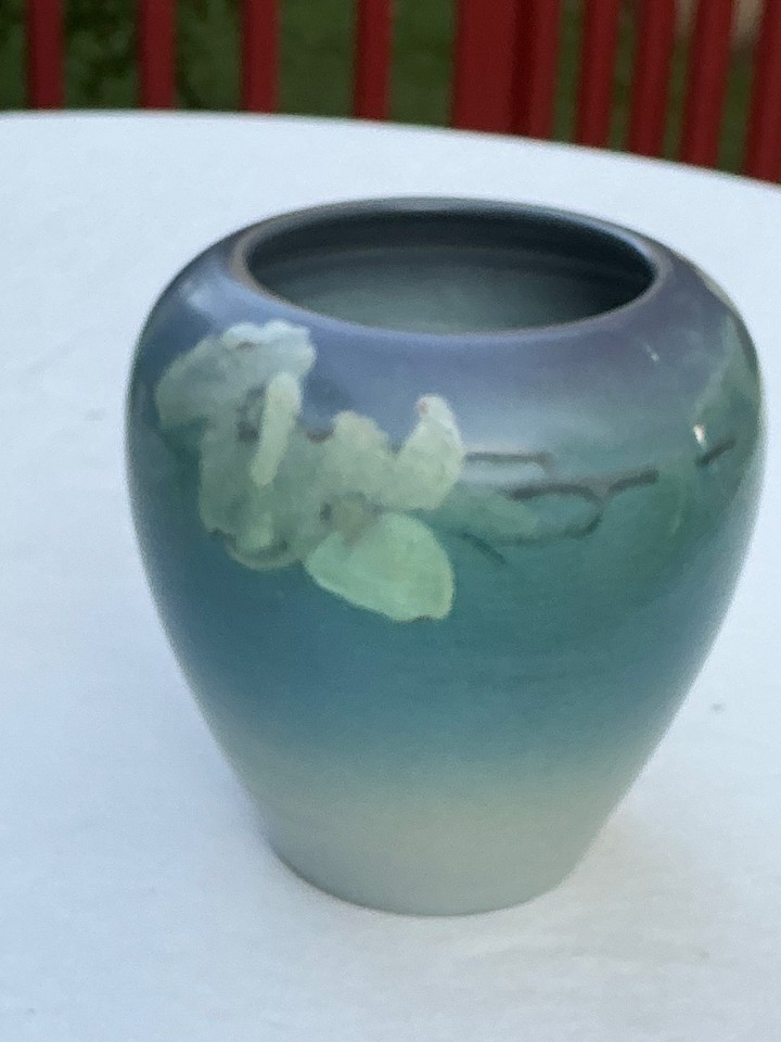 Antique Rookwood Pottery Vellum XVI Vase With Flowers Floral 1120 V ...