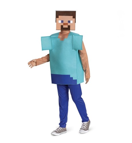 Disguise Licensed Steve Classic Minecraft Halloween Costume Multicolor ...