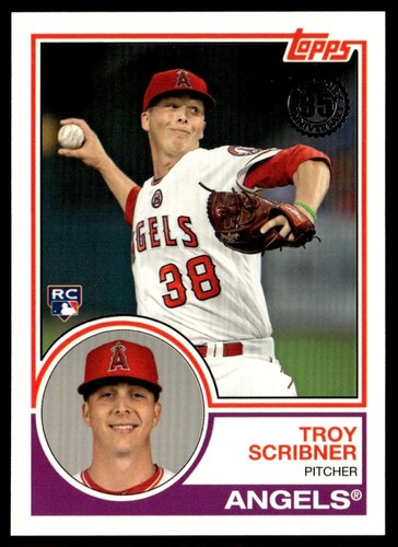 2018 Topps 1983 Baseball Rookies Troy Scribner Rookie Los Angeles ...