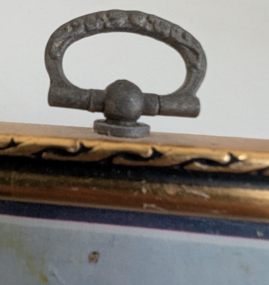 Ted DeGrazia framed artwork print angels & ocotillos vtg ornate gold ...