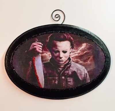 Michael Myers-Custom Handmade Halloween SERIAL KILLER Decor “GLITTER ...