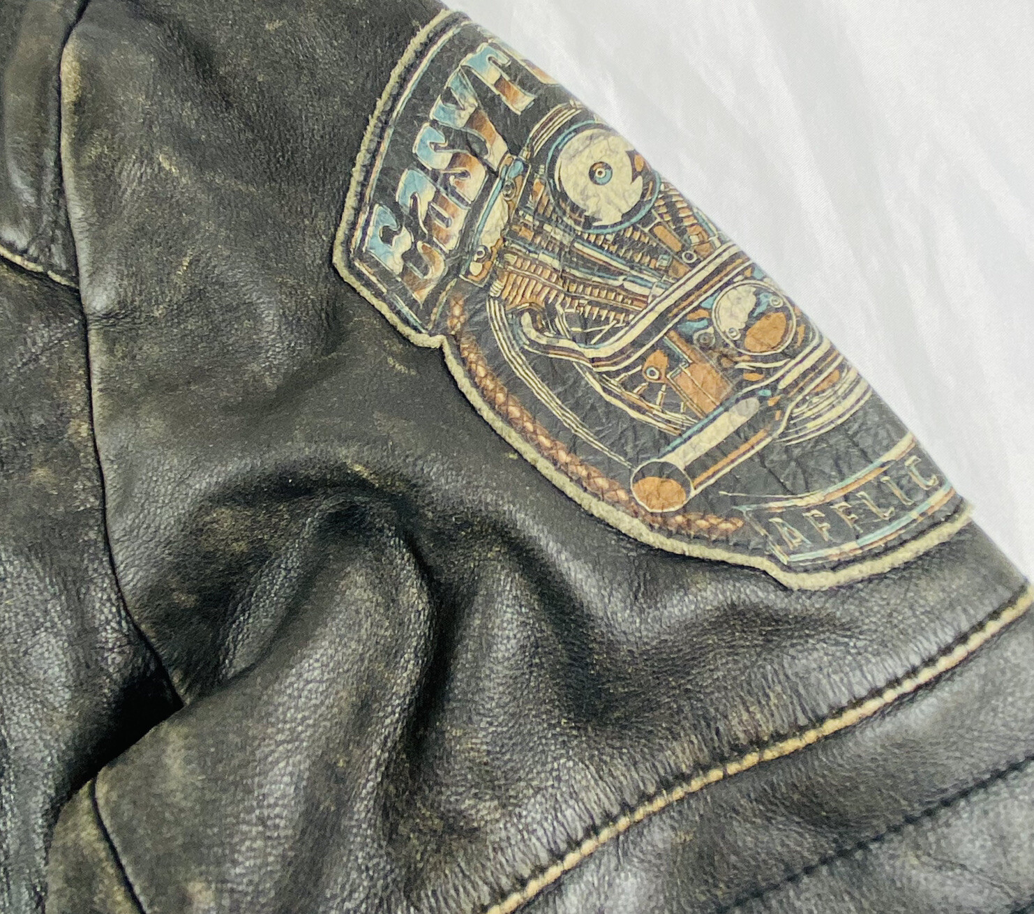 Affliction Numbered Black Patina Easy Riders Motorcycle Leather Jacket ...