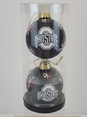 Ohio State University Buckeyes Christmas Tree Ball Black Ornaments ...