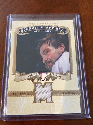 WENDEL CLARK 2012-13 GOODWIN CHAMPIONS MEMORABILIA #M-WC Toronto Maple ...