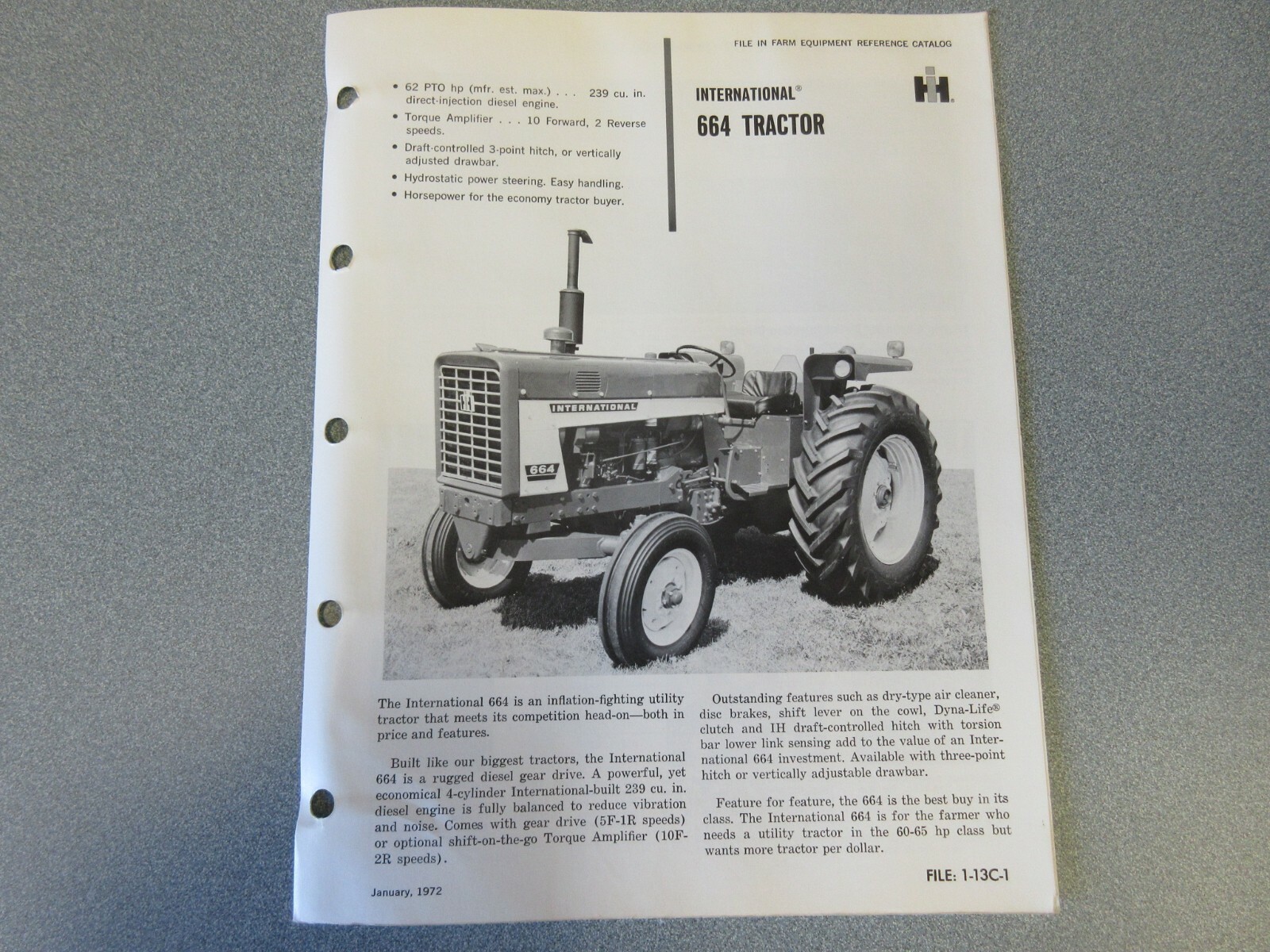 International 664 Tractor Sales Info 4 Page | eBay