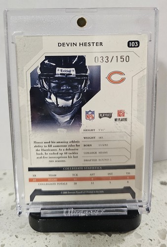 2006 Donruss Playoff Devin Hester RC Auto /150 | eBay