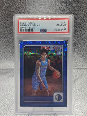2023-24 Hoops Hyper Blue Dereck Lively II #241 RC Dallas Mavericks PSA ...