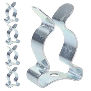 5x SMALL SPRING TOOL CLIPS 13mm/0.5" Wall Mounted Snap Terry Grip Clips ...