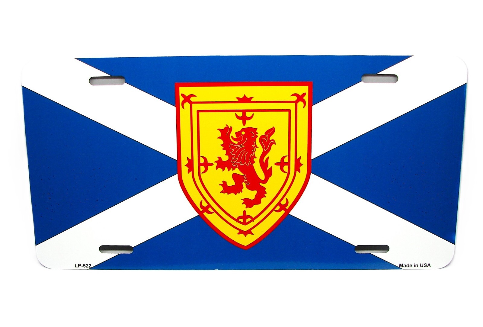 SCOTLAND FLAG METAL LICENSE PLATE. ST ANDREW'S CROSS SCOTTISH ROYAL ...
