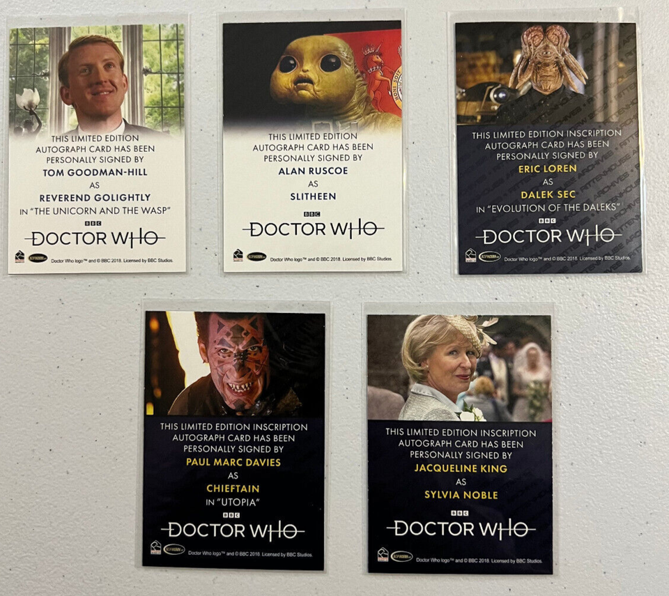 Rittenhouse Doctor Who Series 1-4 Autograph Auto Lot of 5 Ruscoe Loren ...