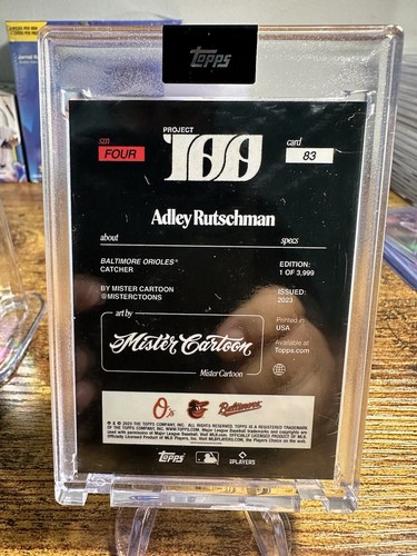 2023 Topps Project 100 RC Adley Rutschman 1 of 3999 🔥Mister Cartoon ...