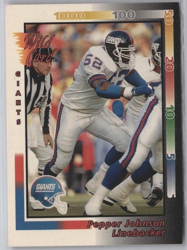 1992 Wild Card Football Card #267 Pepper Johnson | eBay