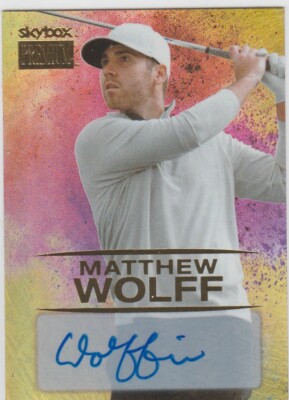 MATTHEW WOLFF 2021 SKYBOX METAL UNIVERSE AUTOGRAPH SIGNATURE S-12 GOLF ...