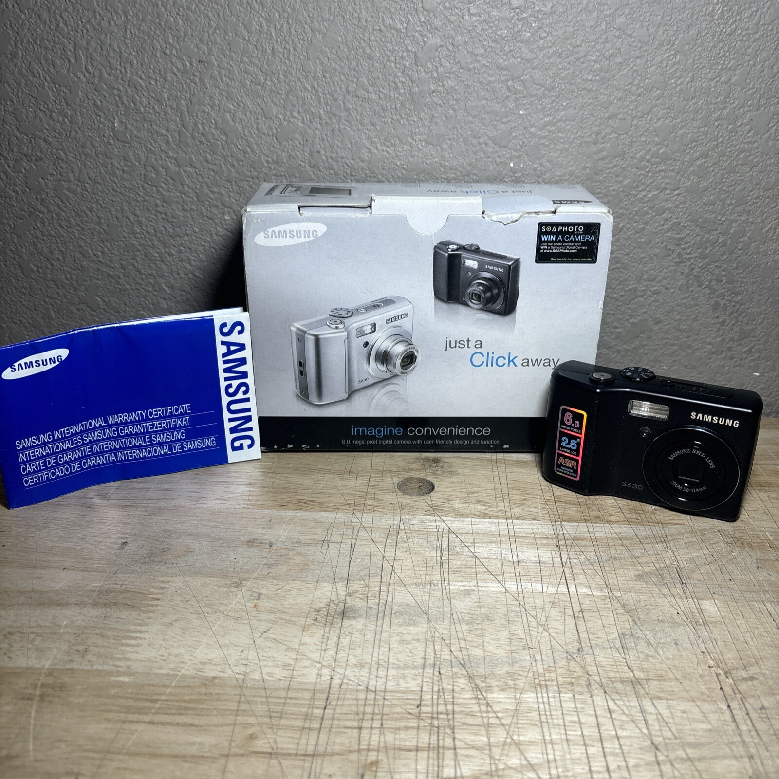 Samsung S630 Digital Camera Black 6MP ASR Video Nice Cosmetic Shape ...