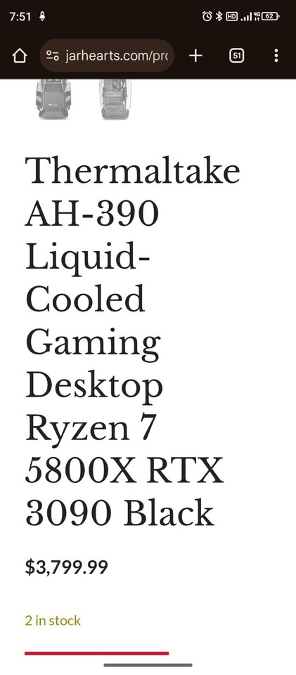 Liquid Cooled Large Gaming Pc Thermaltake Ah390 Ryzen 7 5800 rtx 3090 ...