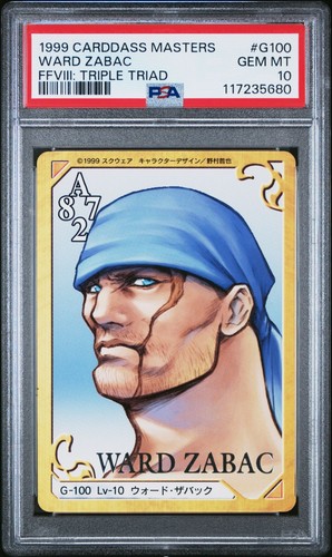 1999 CARDDASS MASTERS FINAL FANTASY VIII: TRIPLE TRIAD G100 WARD ZABAC ...