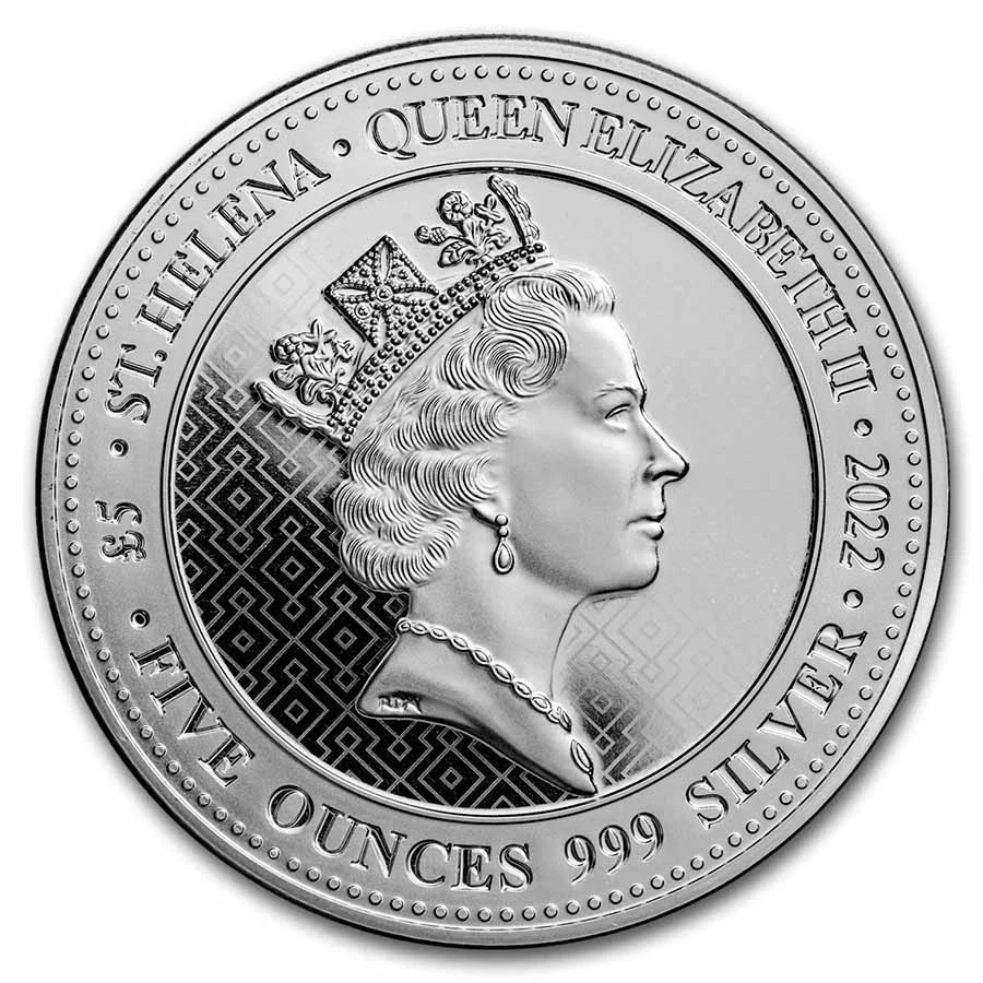 2022 St. Helena 5 oz Silver Queen's Victory Through Harmony BU in Coin ...