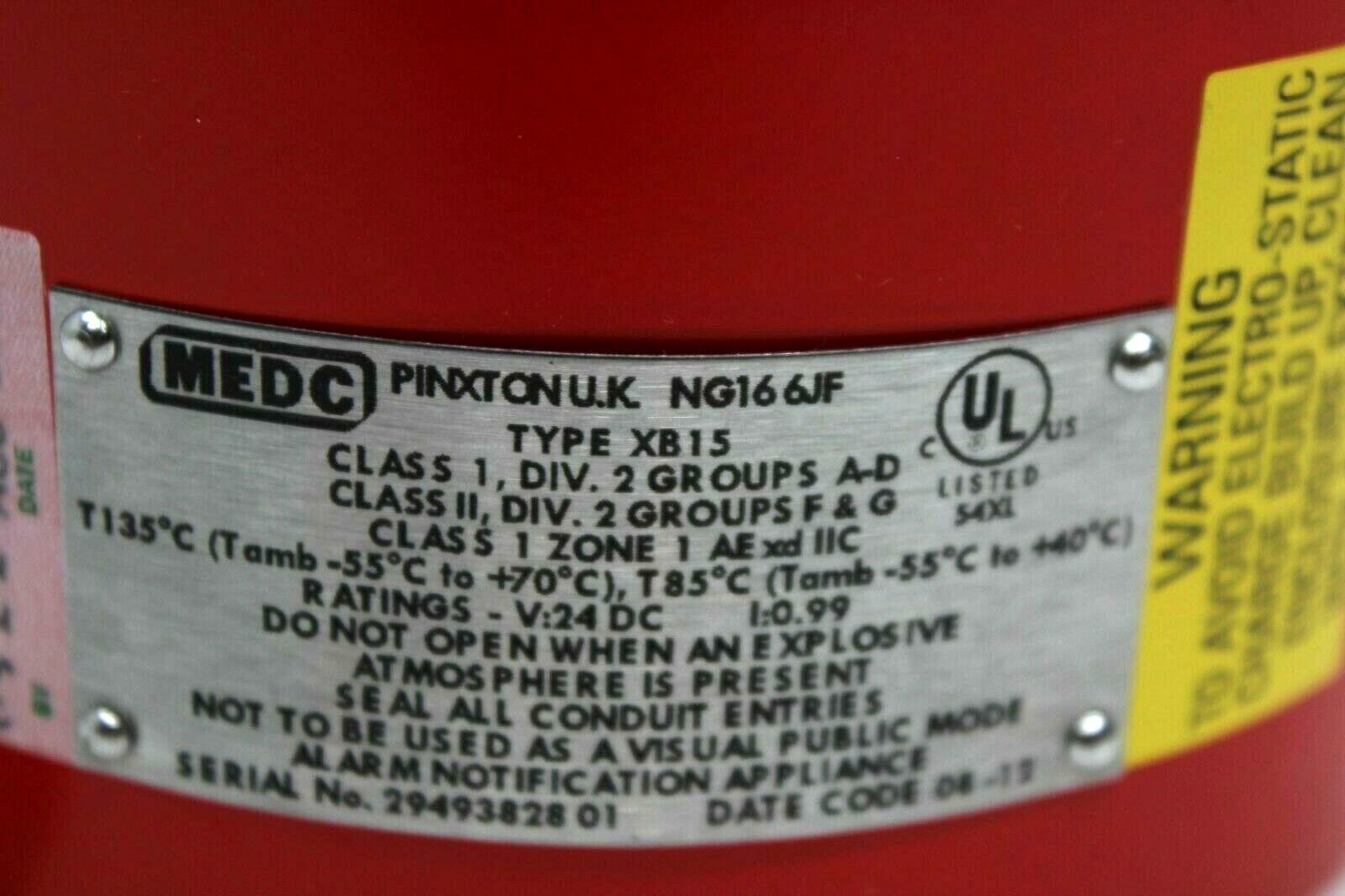 XB15UL COOPER MEDC Visual Strobe Industrial XENON Beacon WHITE LENS NEW ...