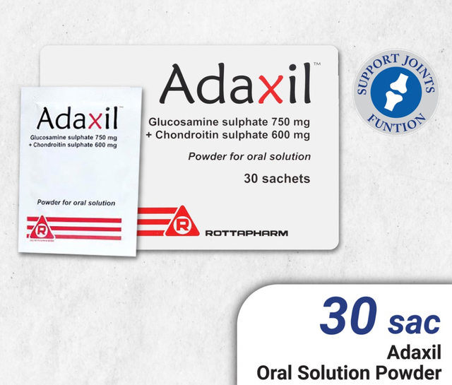 30 Sachets ROTTAPHARM Adaxil Glucosamine & Condroitin Powder Relieve ...