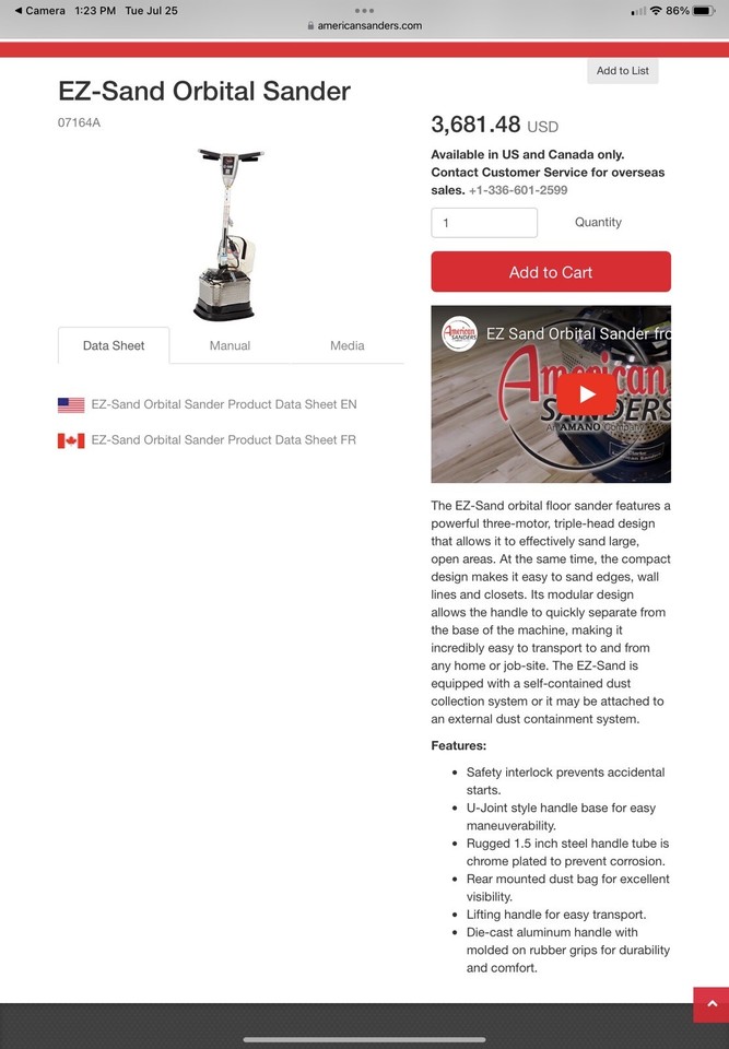 AMERICAN SANDERS / CLARKE EZ SAND Orbital FLOOR Sander | eBay