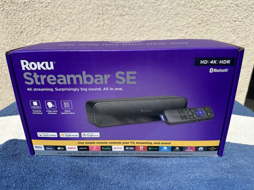 Roku Streambar SE TV Soundbar with Built-in 4K/HD/HDR Streaming All In ...