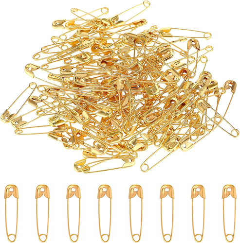 120Pcs Gold Safety Pins, Rust-Resistant 19Mm Small Safety Pins with Box ...