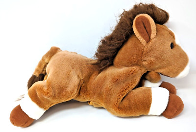 RUSS BERRIE 12" DERBY BROWN HORSE HAND PUPPET PARADE SOFT TOY PLUSH *NO ...