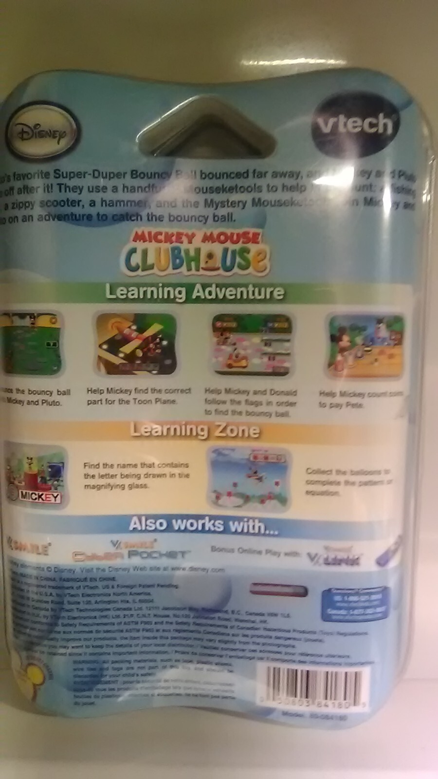 2 VTech VMotion Vsmile Game Cartridges Kung Fu Panda Mickey Mouse ...